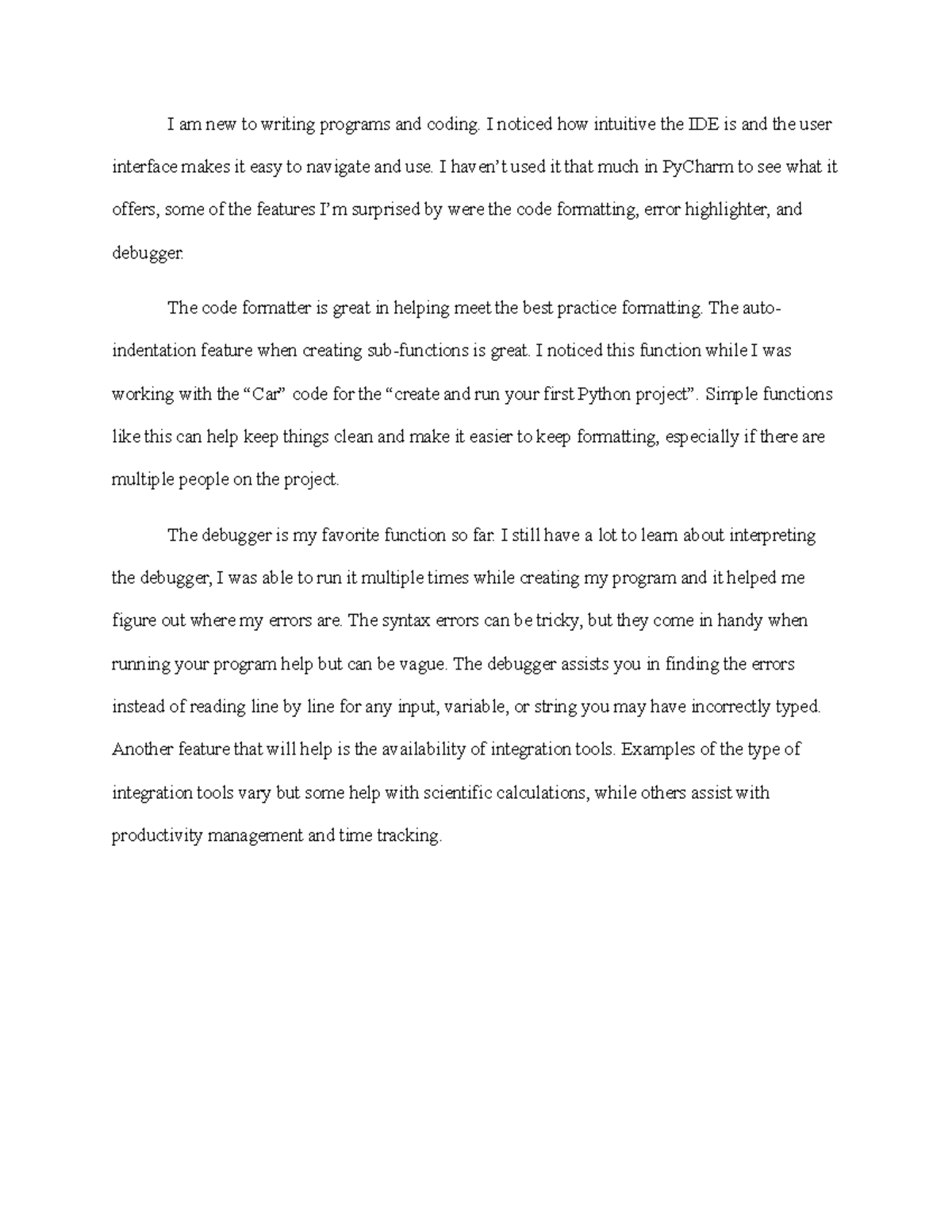 IT 140 Mod 2 assignment - n/a - I am new to writing programs and coding ...