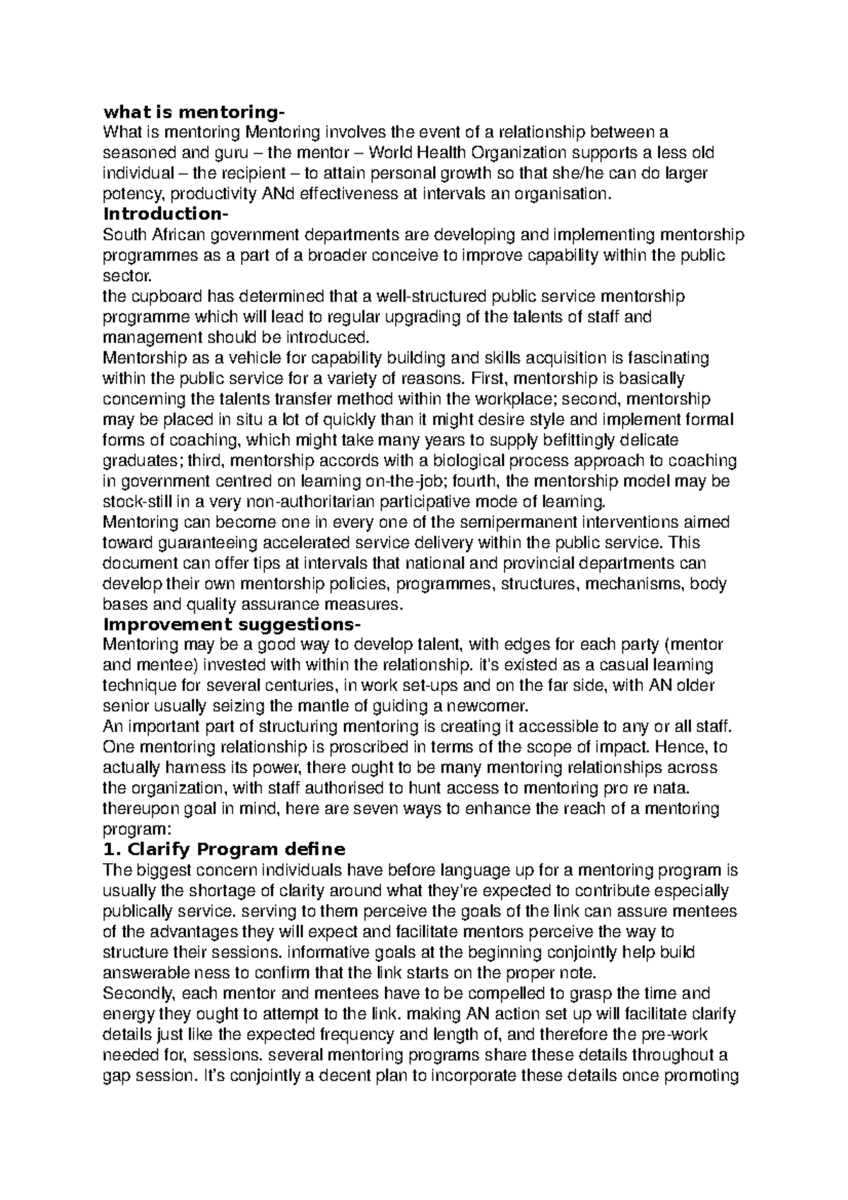 What is mentoring - what is mentoring- What is mentoring Mentoring ...