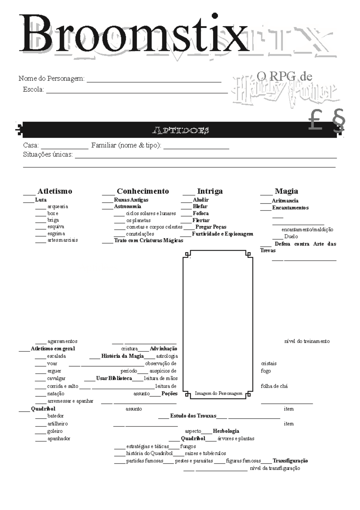 Broomstix ficha nova - Ridirjdndhdjdjjd - Broomstix Nome do Personagem ...