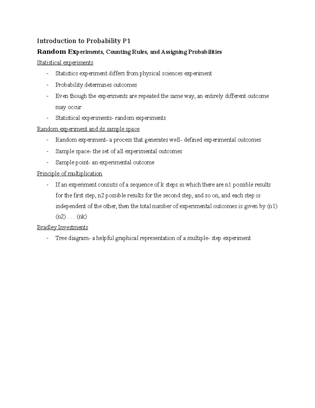 Introduction to Probability P1 - Introduction to Probability P Random ...