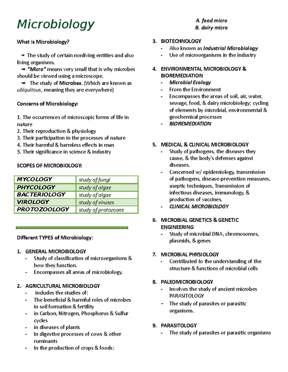 Microbiology Reviewer - Microbiology What is Microbiology? The study of ...