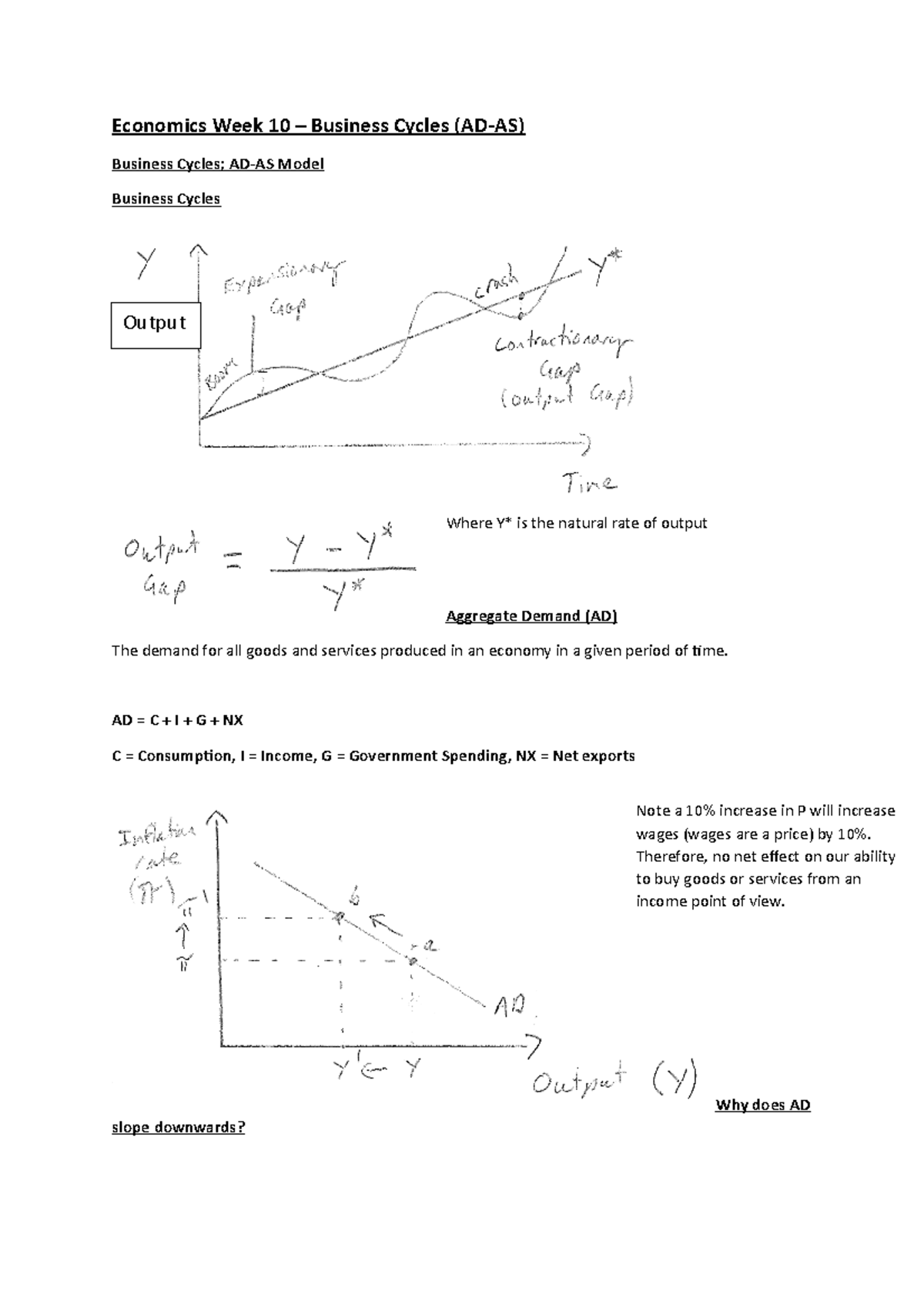 Business Cycles (AD-AS) - Economics Week 10 – Business Cycles (AD-AS ...
