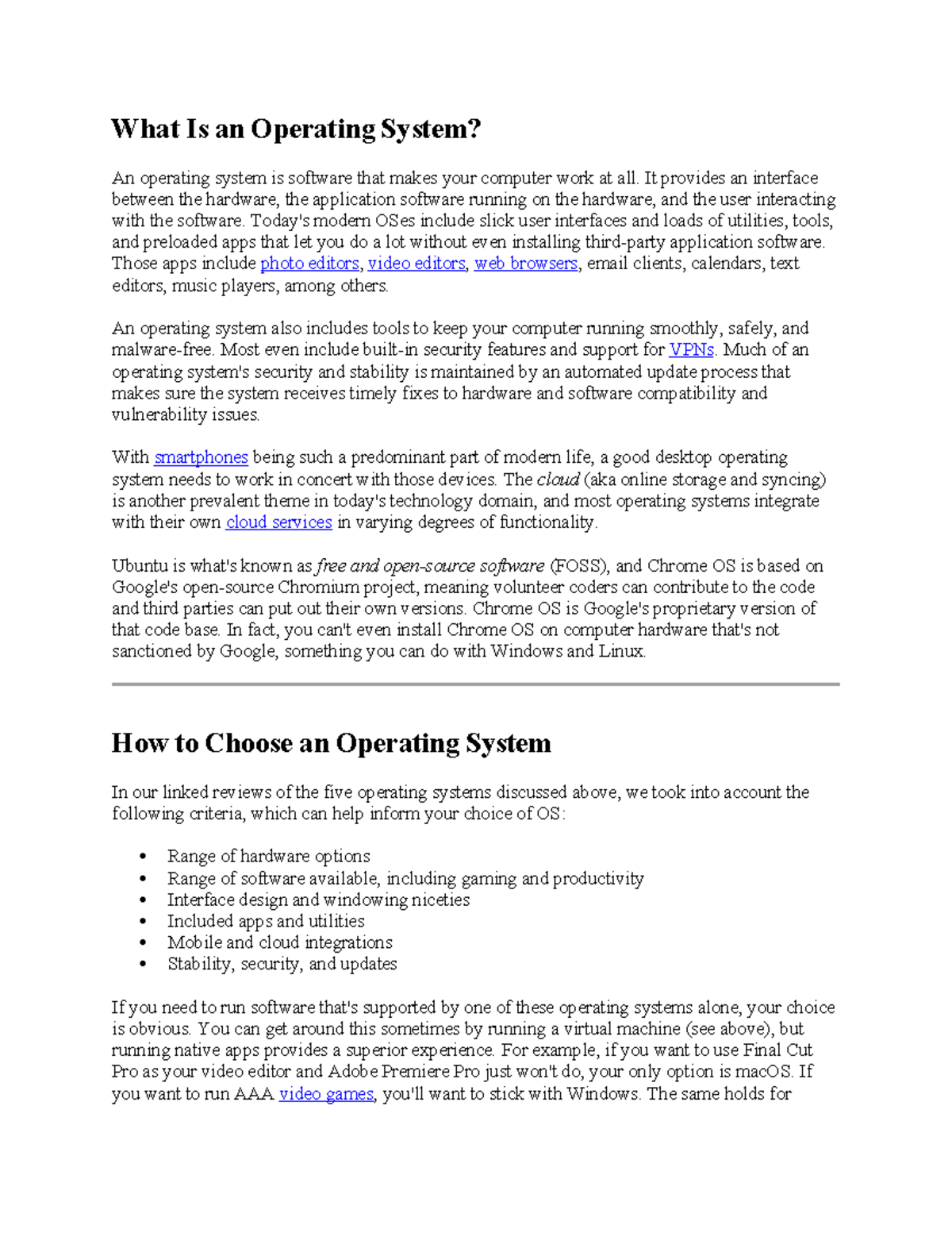 What Is an Operating System - It provides an interface between the ...