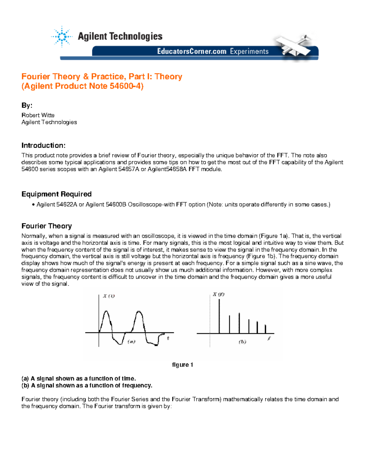 2 fft - FFT - Fourier Theory & Practice, Part I: Theory (Agilent ...