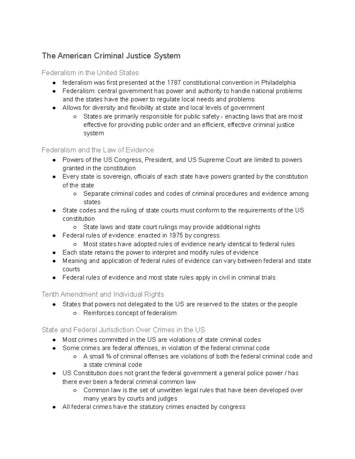 2 3 The American Criminal Justice System Updated and Finalized Notes ...