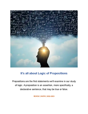 Propositional Logic note - Propositional Logic - The rules of logic ...
