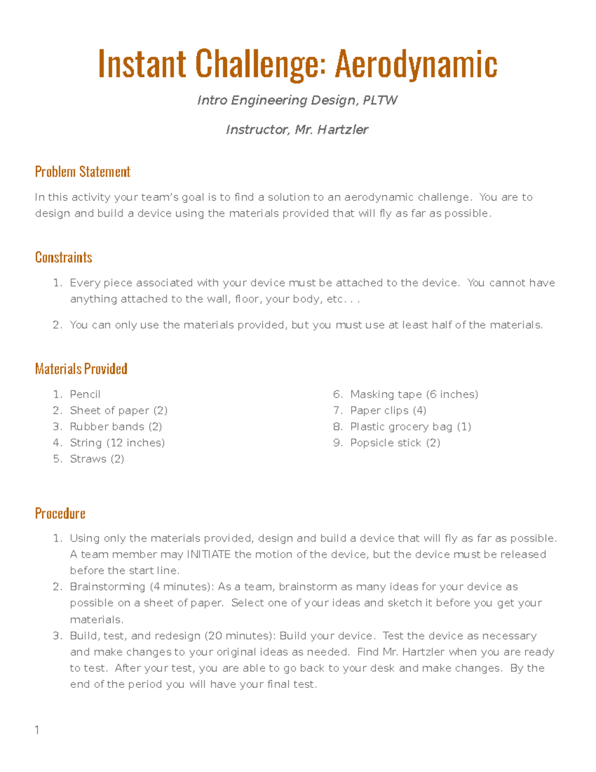 Aerodynamic Instant Challenge - Instant Challenge: Aerodynamic Intro ...