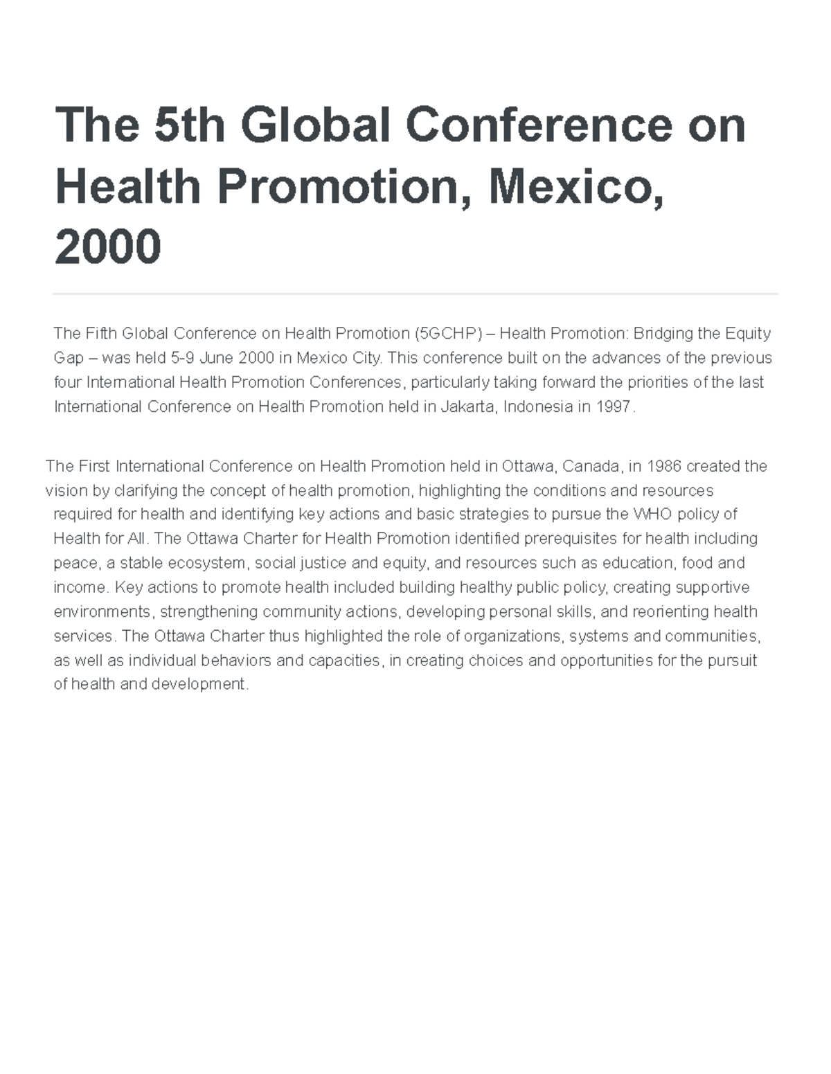 Health Promotion-converted - The 5th Global Conference on Health ...