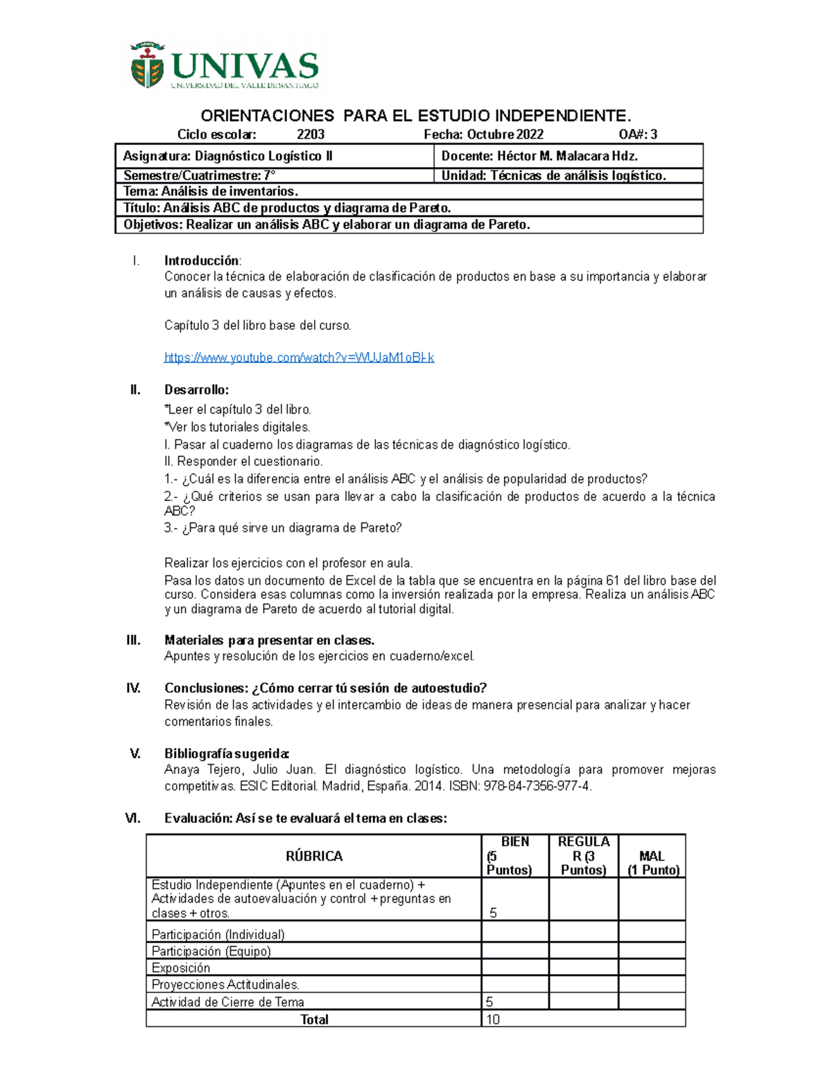 OA 3 Técnicas de análisis logístico - ORIENTACIONES PARA EL ESTUDIO ...