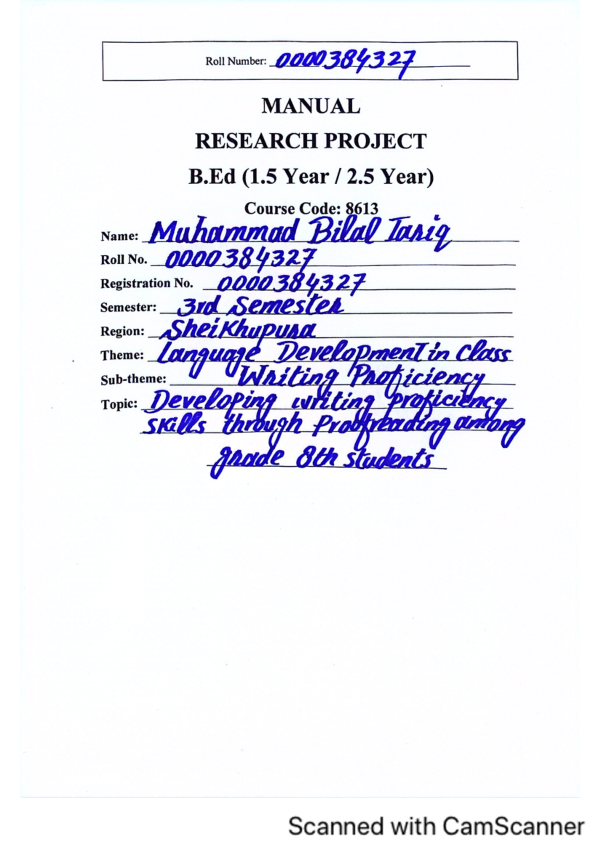 0000384327( Manual Research Project) - research Manual - Studocu