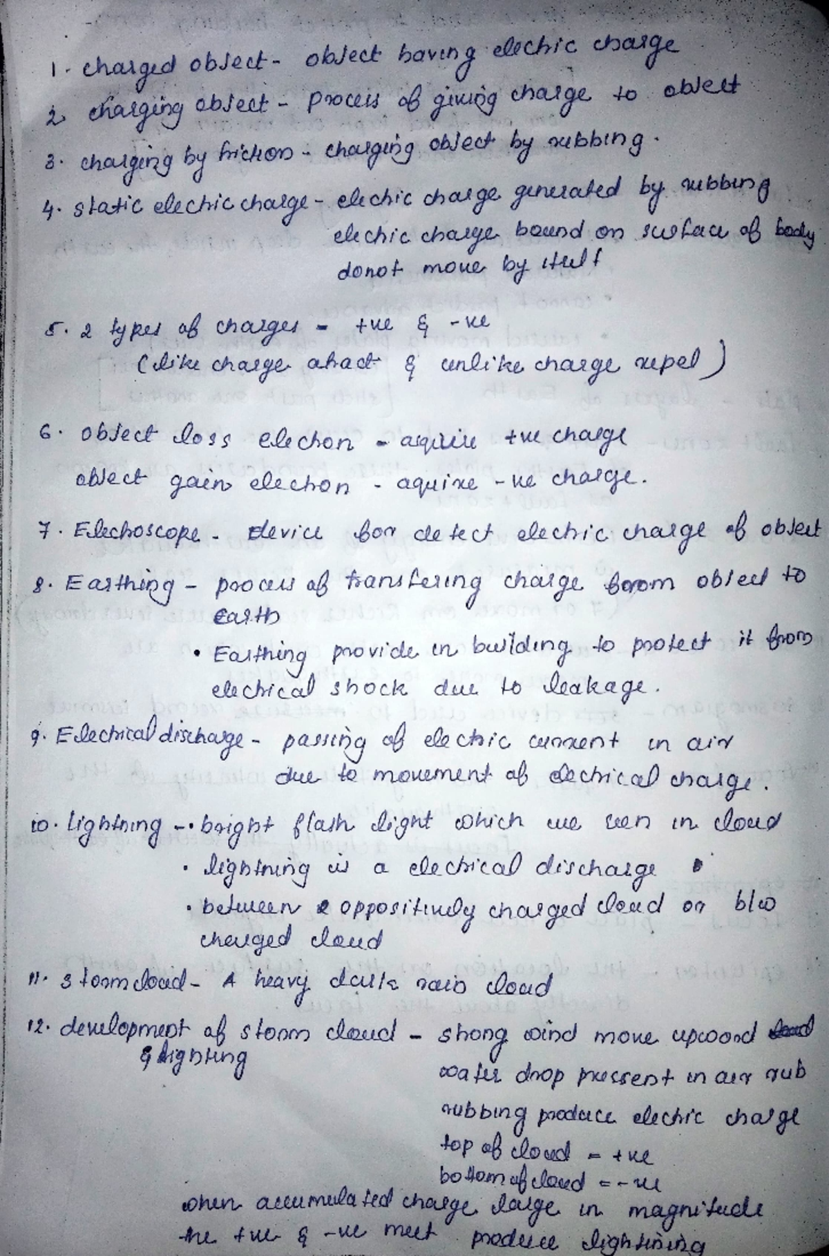 15 - Summary Physics - IchalgLd obJect- obJect haveng ele Chic dhage ...