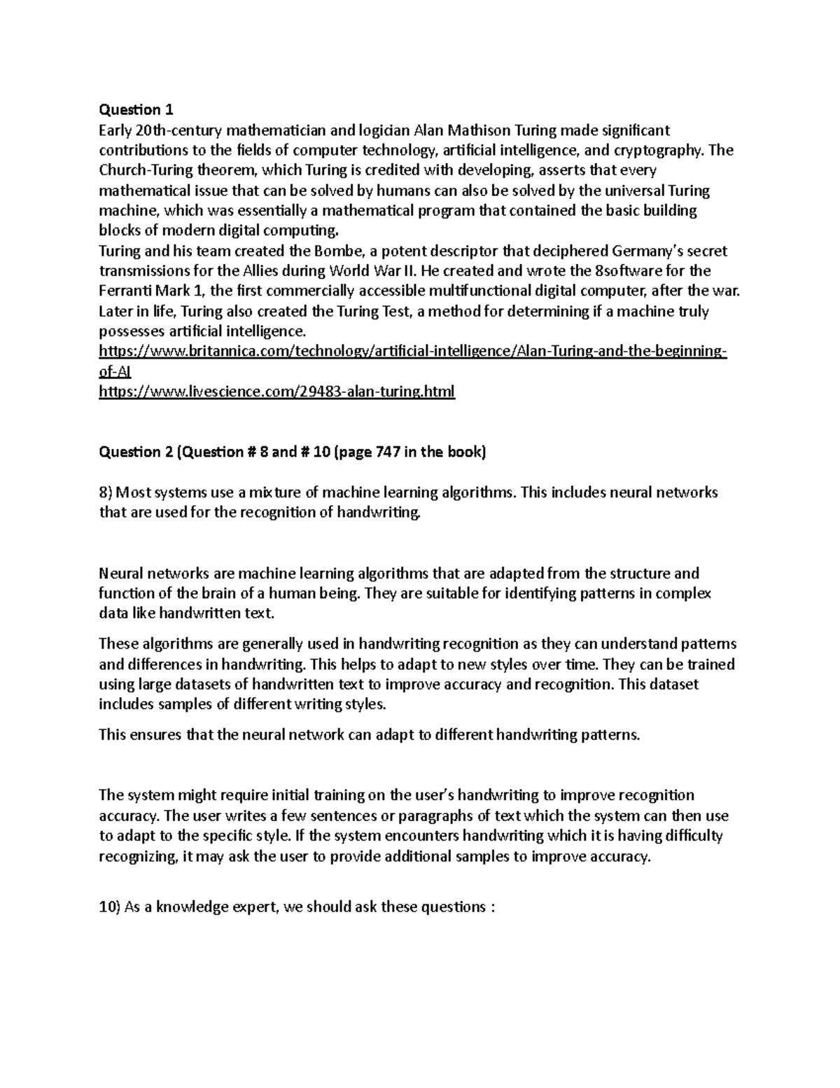 Week 12 JAA - AI progress - Question 1 Early 20th-century mathematician ...