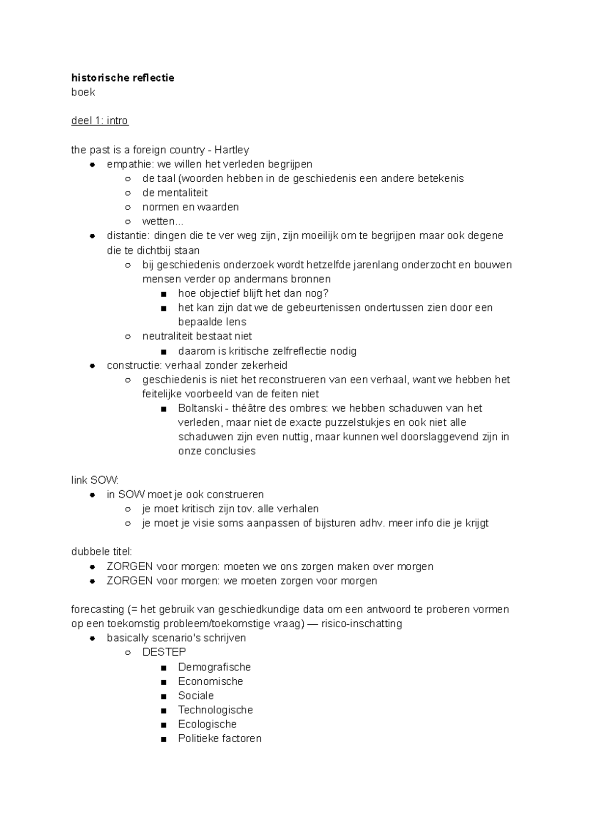 Historische reflectie - historische reflectie boek deel 1: intro the ...