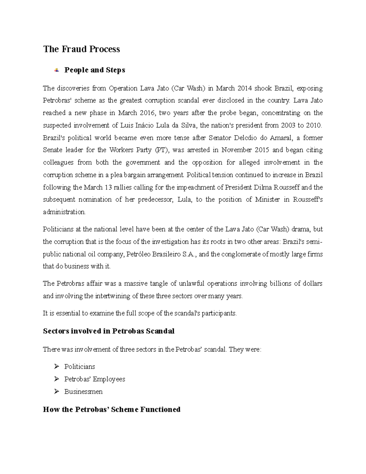 The Fraud Process People and Steps Involved by Nowhar - The Fraud ...