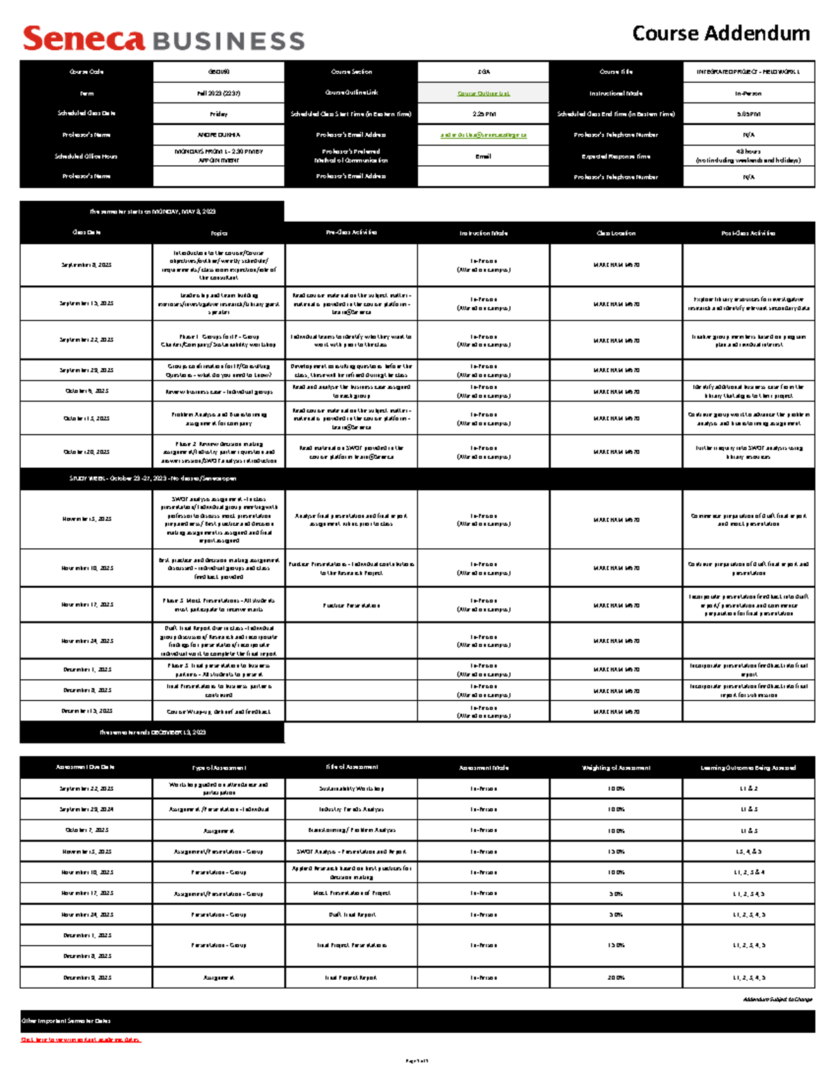 GBD160 ZGA Addendum 2237 Andre Dukhia - Course Addendum Course Code ...