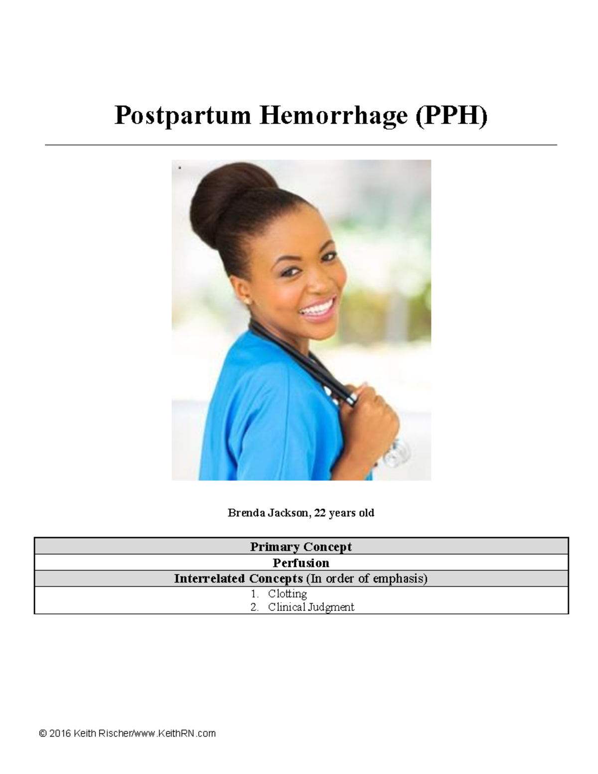 Student-PPH Rapid+Reasoning - Postpartum Hemorrhage (PPH) Brenda ...