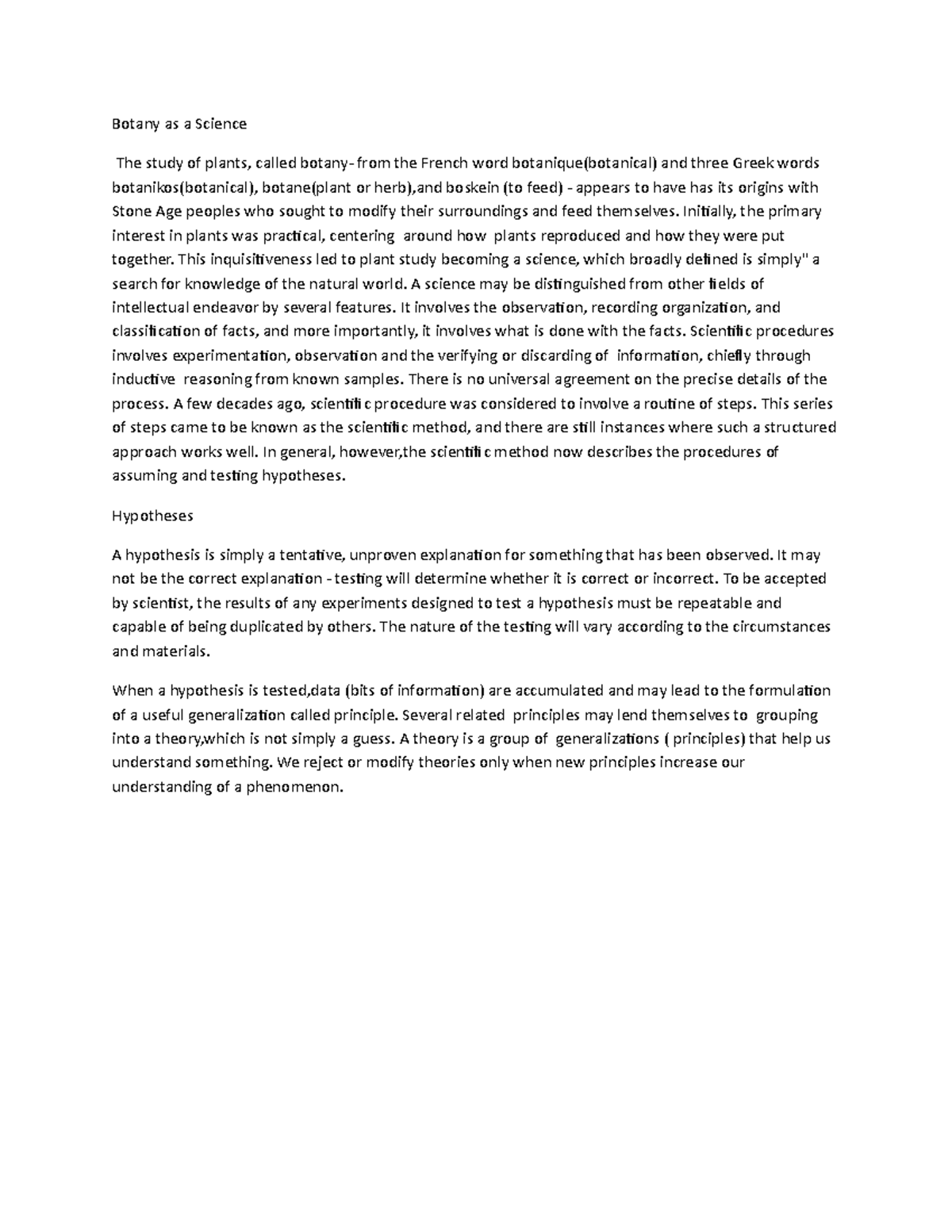 Botany as a Science WPS Office - Botany as a Science The study of ...