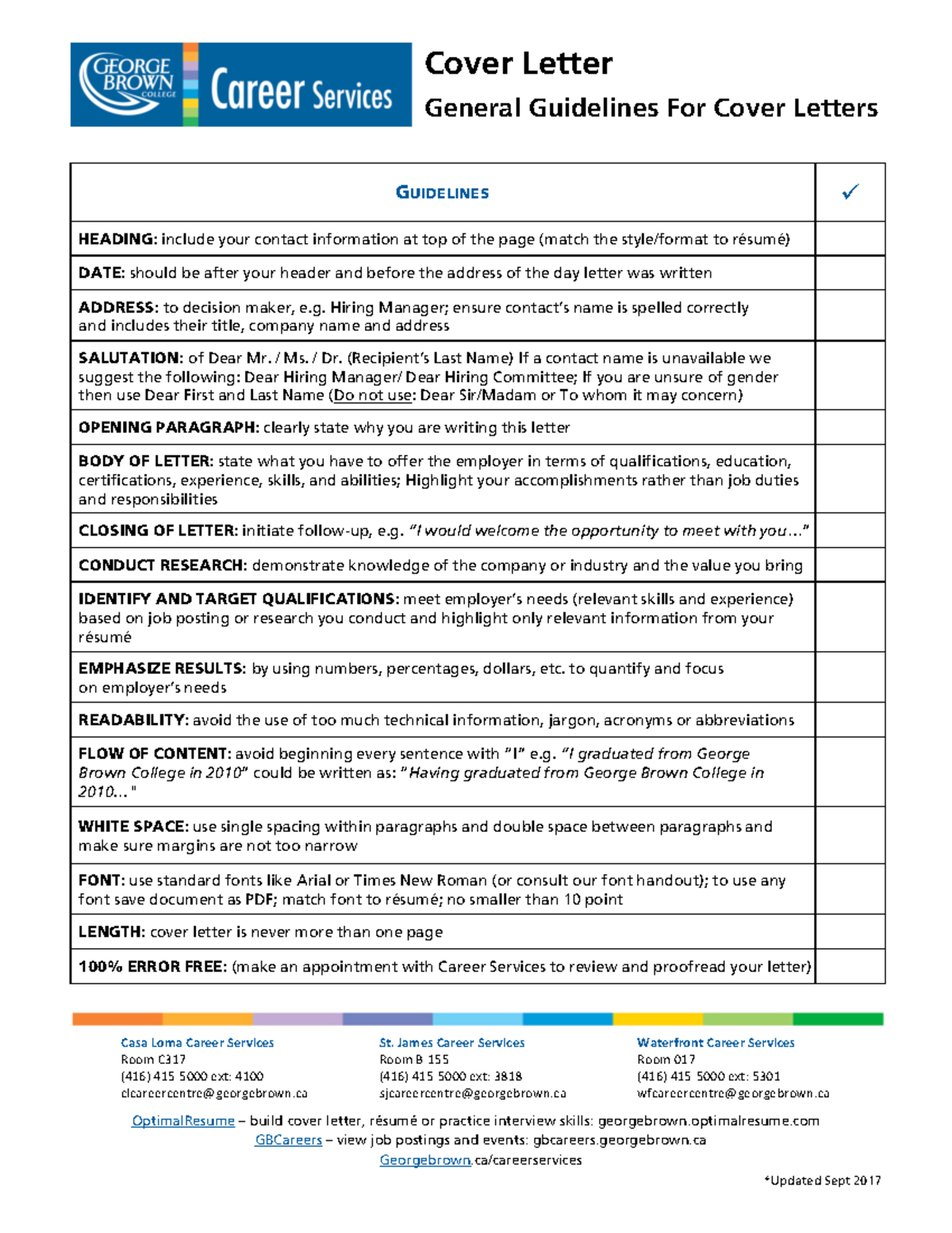 Resumes - Cover Letter Checklist - Cover Letter General Guidelines For ...