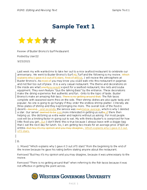 Task 1 - sample - RGM3: Analysis of a Text Task 1 Template D269 Task 1 ...