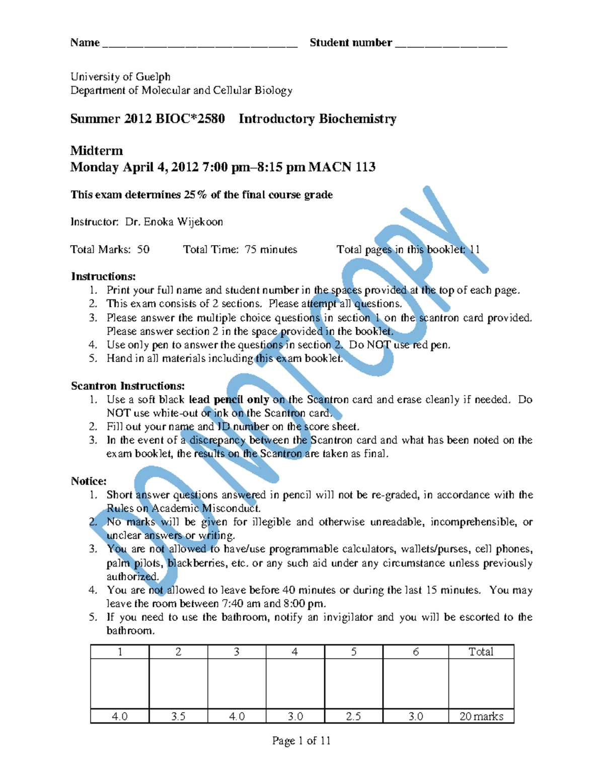Midterm 1 2012, questions and answers - Name ...