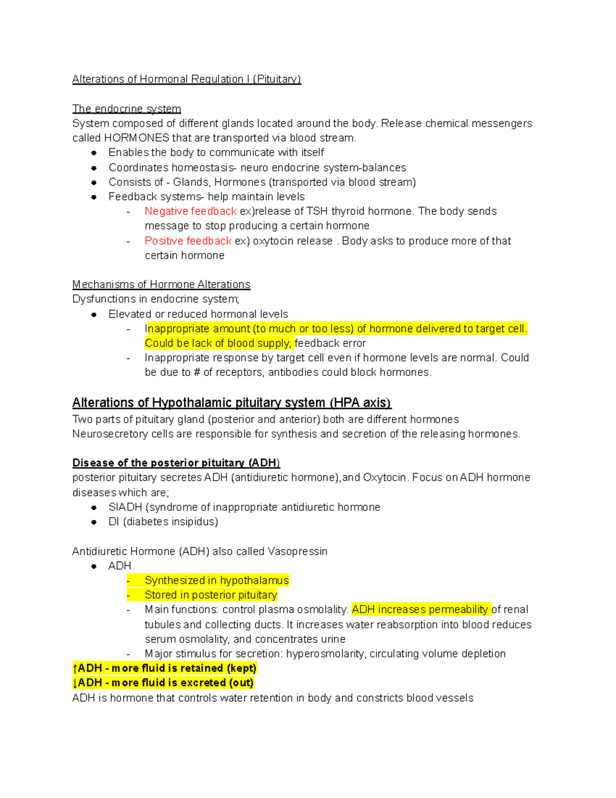 Nurs365 Endocrine 1 - Alterations of Hormonal Regulation I (Pituitary ...