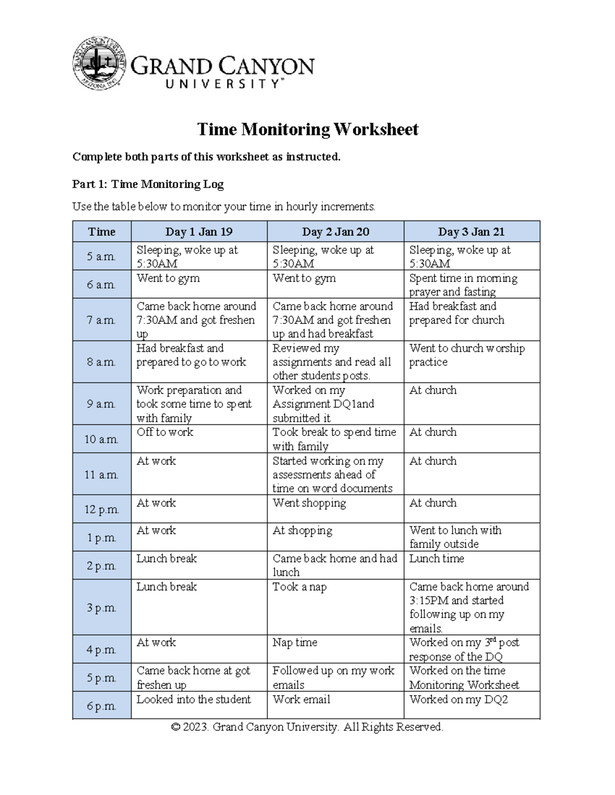 UNV 504 RS T1 Time Monitor Worksheet - Time Monitoring Worksheet ...