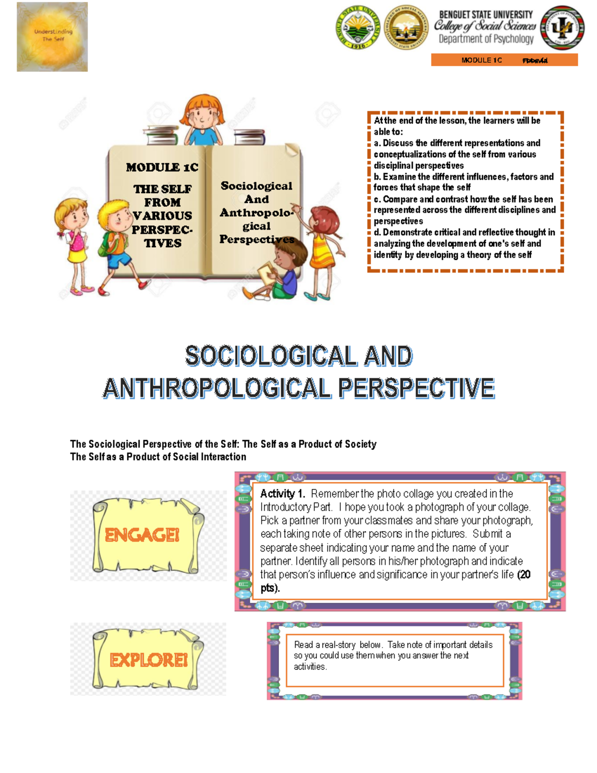UTS SS 21 M1C Sociological and Anthropological Perspectives - The ...