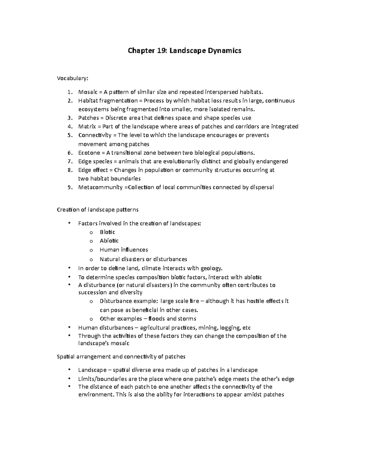 Chapter 19 - Landscape Dynamics - Chapter 19: Landscape Dynamics ...