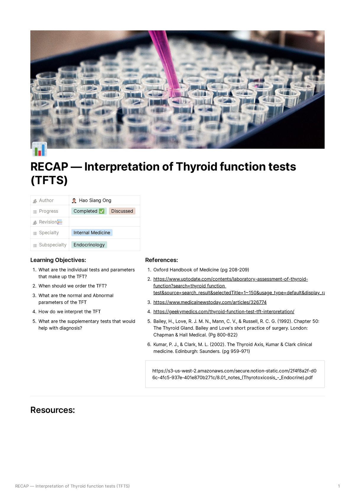 Recap Interpretation of Thyroid function tests (TFTS) - RECAP ...