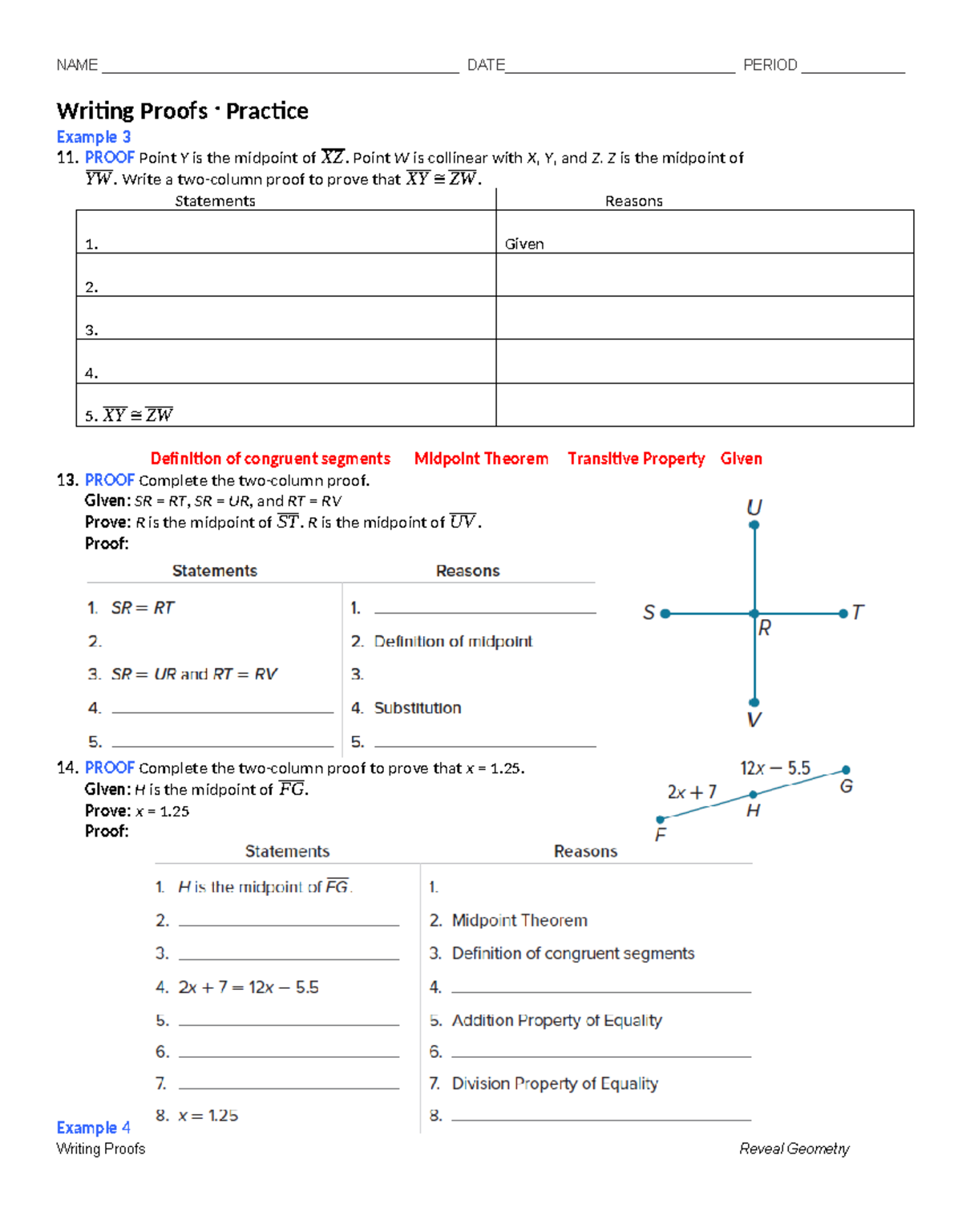 Gm0304 practice - eeee - Writing Proofs ⸱ Practice Example 3 11. PROOF ...