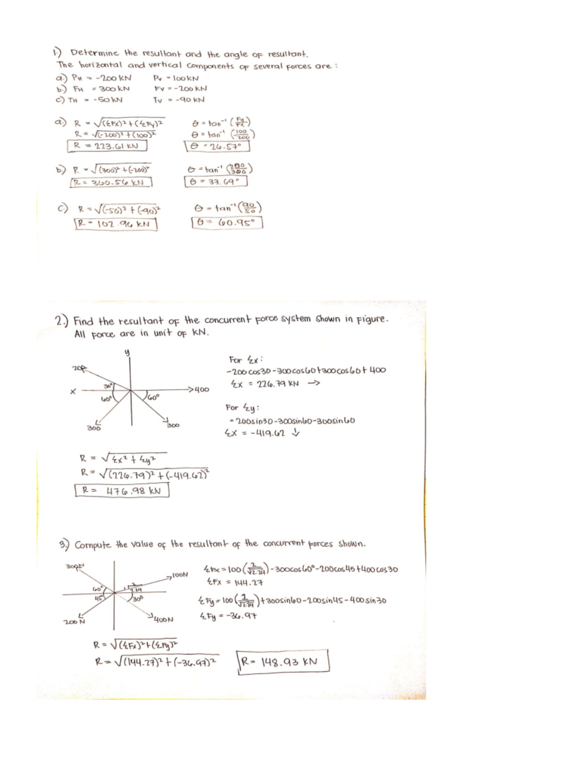 Resultant and Equilibrium - BS. Civil Engineering - Studocu