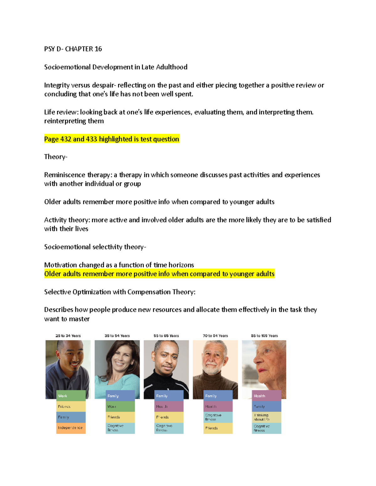 Ch 16 PSY D - Mrs. Shiver's class! - PSY D- CHAPTER 16 Socioemotional ...