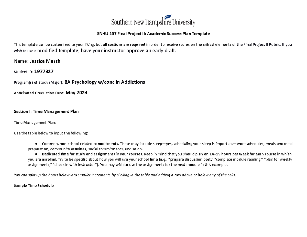 SNHU 107 Final Project II Mines - SNHU 107 Final Project II: Academic ...