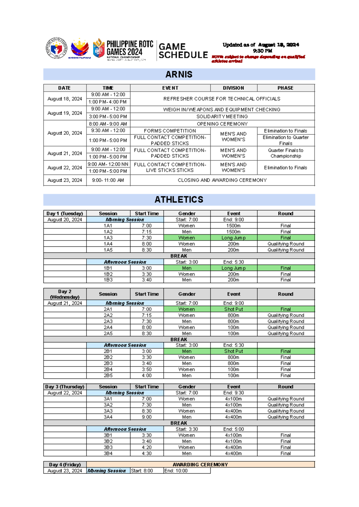PRG-2024-GAME- Schedule-as-of-August-18-2024-930PM - 9:30 PM NOTE ...