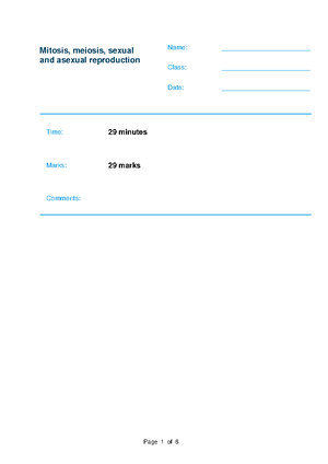 Mitosis, Meiosis, sexual and asexual reproduction - Mitosis, meiosis ...