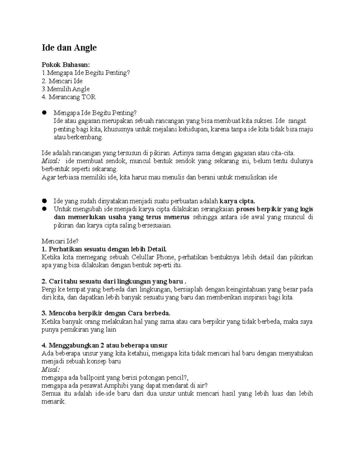 Ide dan Angle - Lecture notes Dra. Taufiq Suprihatini - Ide dan Angle ...