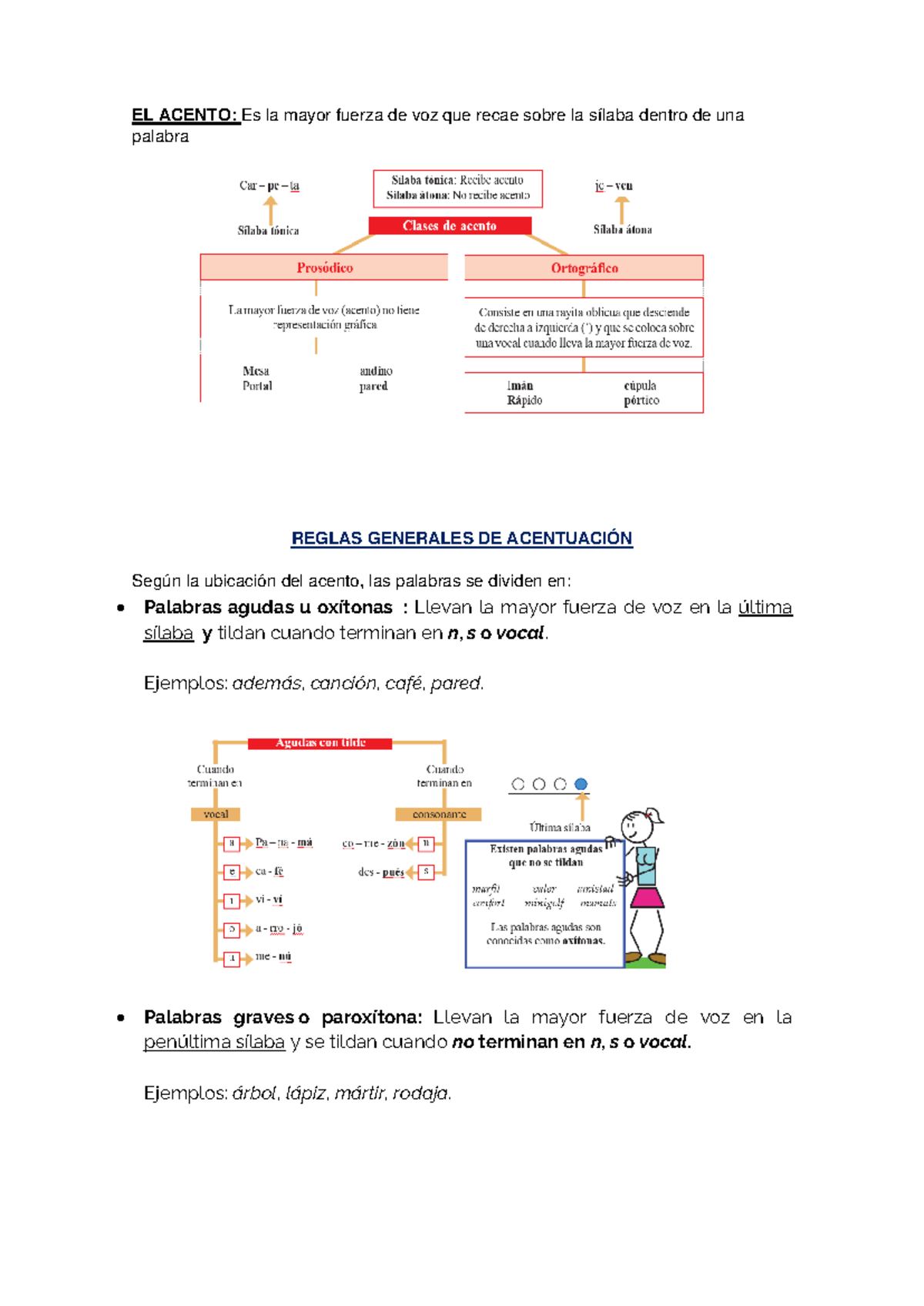 Reglas Generales DE Acentuación - EL ACENTO: Es la mayor fuerza de voz ...