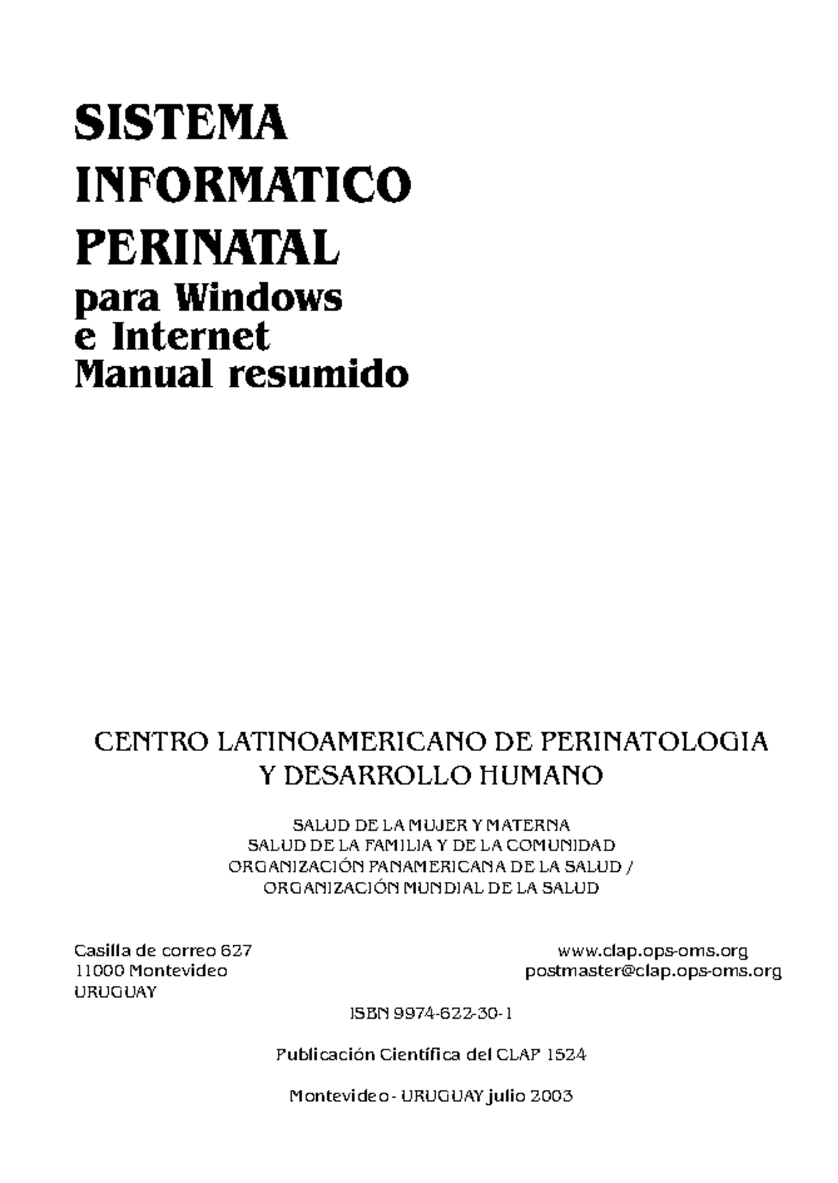 Manual de HCPB - SISTEMA INFORMATICO PERINATAL para Windows e Internet ...