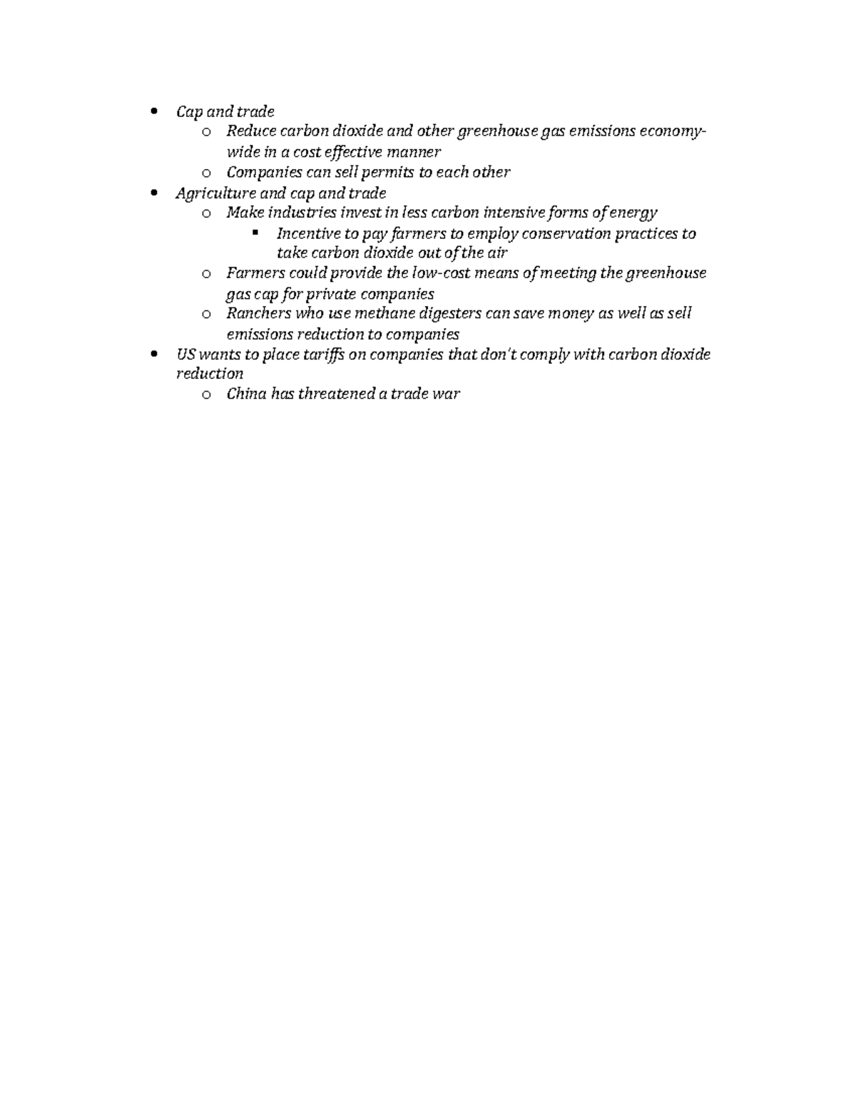 4 1 Cap and Trade - Professor Knapp - Cap and trade o Reduce carbon ...