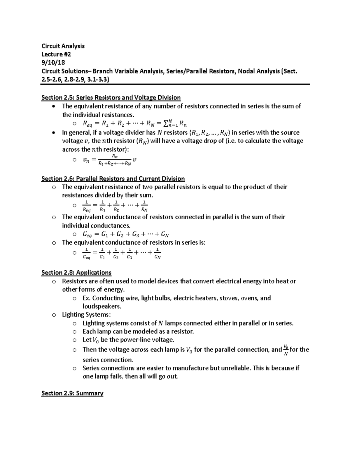 Lecture 2 Circuit Analysis Circuit Analysis Lecture 2 9 10 18 lecture-2-circuit-analysis-circuit-analysis-lecture-2-9-10-18
