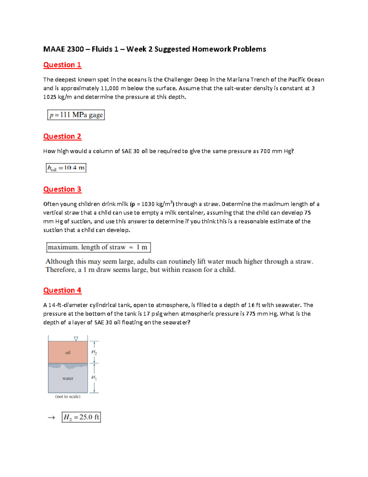 Week 2 - Suggested Student Homework Problems-Solutions - MAAE 2300 ...