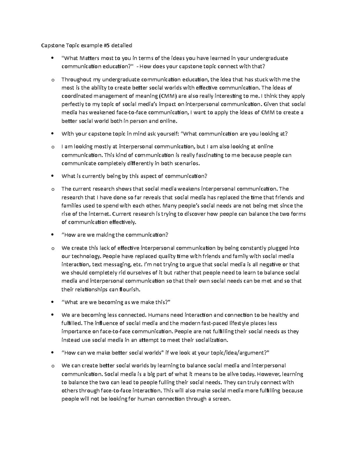 CT 5 - Capstone topic example. - Capstone Topic example #5 detailed ...