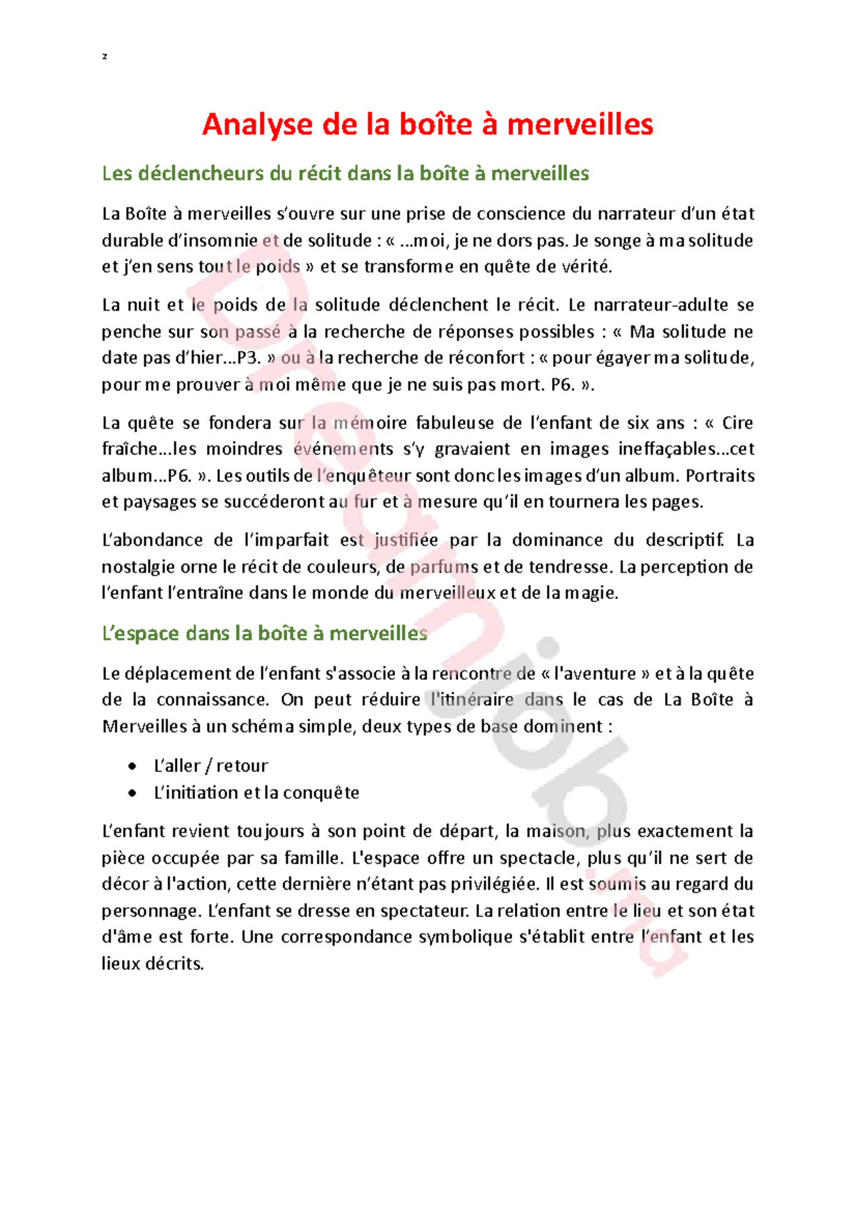 Analyse de la boite a merveilles - ² Analyse de la boîte à merveilles ...