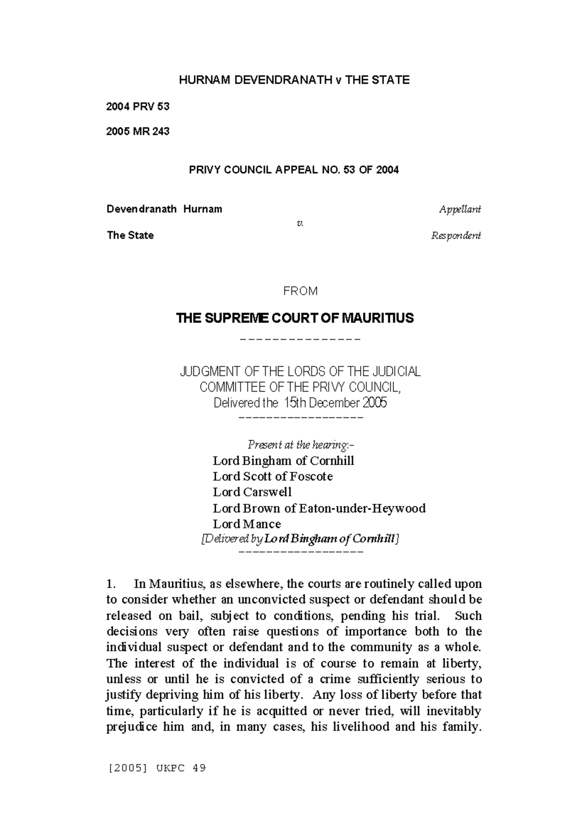 Hurnam devendranath v state 2005 prv 532016 0529022808405 - HURNAM ...