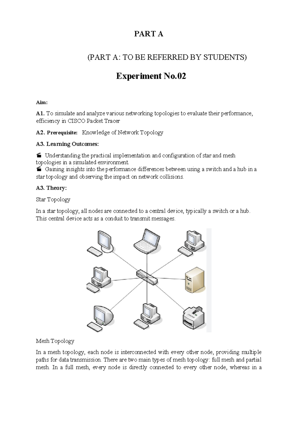 CN Lab 2 - Computer Networks - PART A (PART A: TO BE REFERRED BY ...