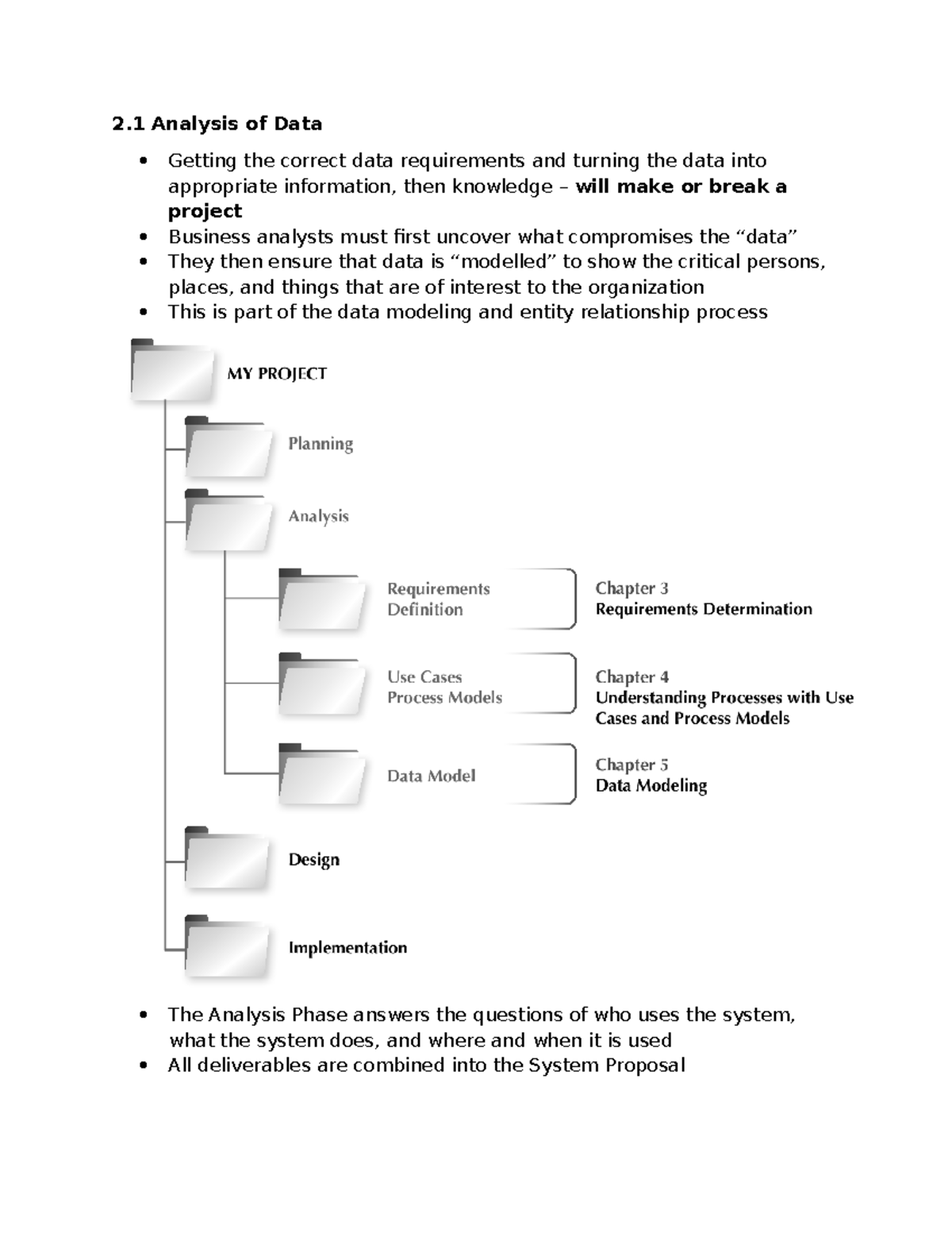 IT 210 mod2 notes - 2 Analysis of Data Getting the correct data ...