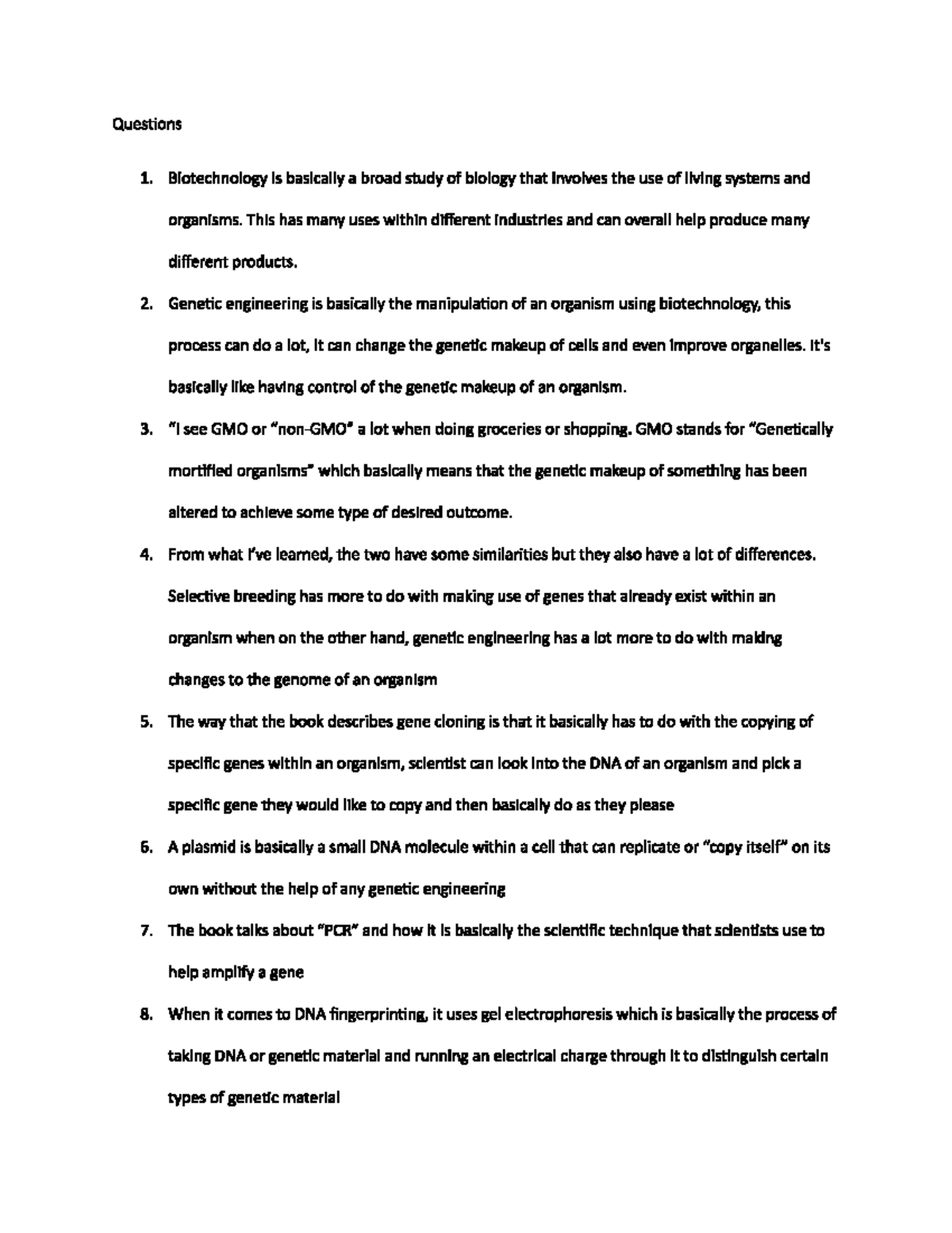 AP1 Bio Tech Notes - BIO 168 - Studocu