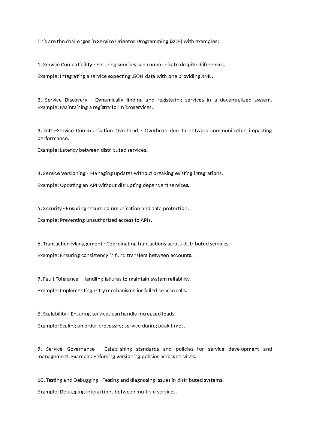 Quiz 2&3 - QUIZ 2&3 - This are the challenges in Service Oriented ...