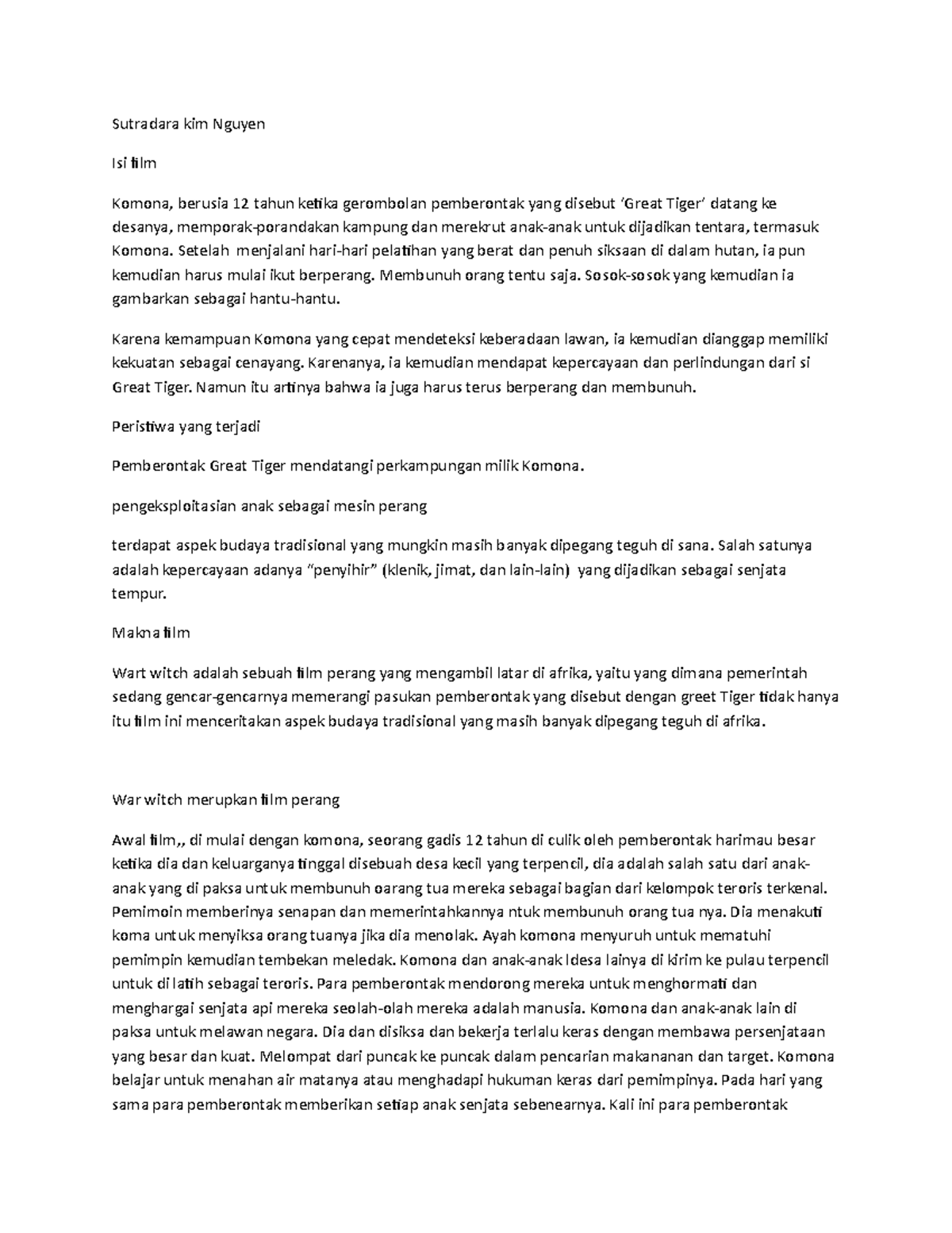 Sutradara kim Nguyen - Kim Nuyen film - Sutradara kim Nguyen Isi film ...