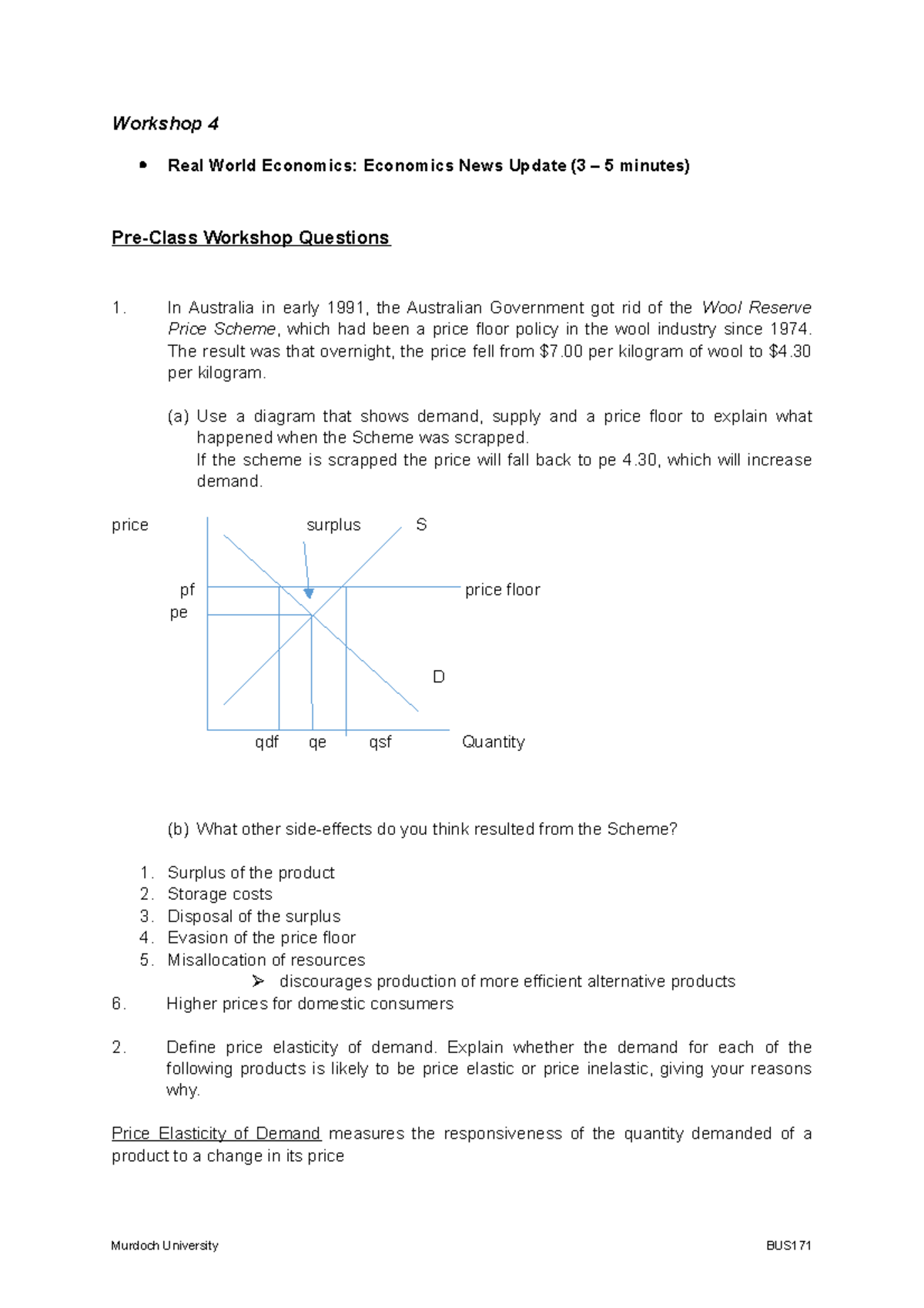 BUS171 Workshop 4 -pre-workshop questions - Workshop 4 Real World ...